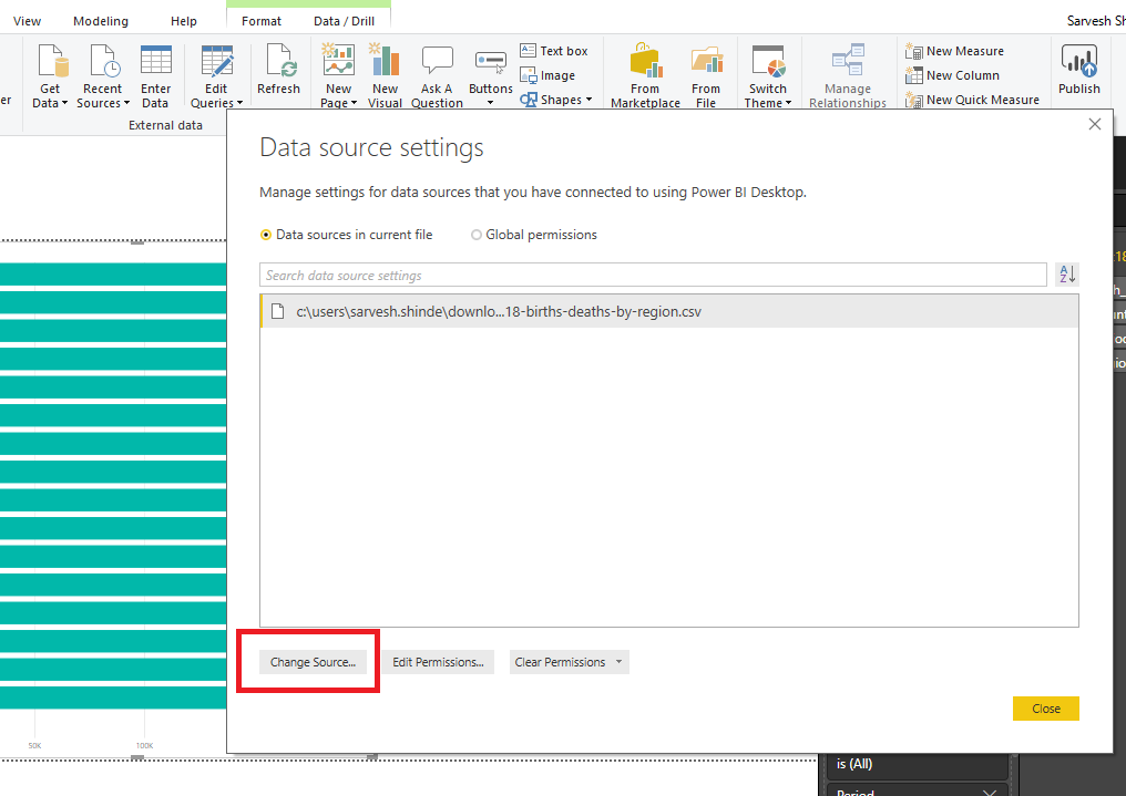 How To Change Data Source Of Existing Report In Power BI